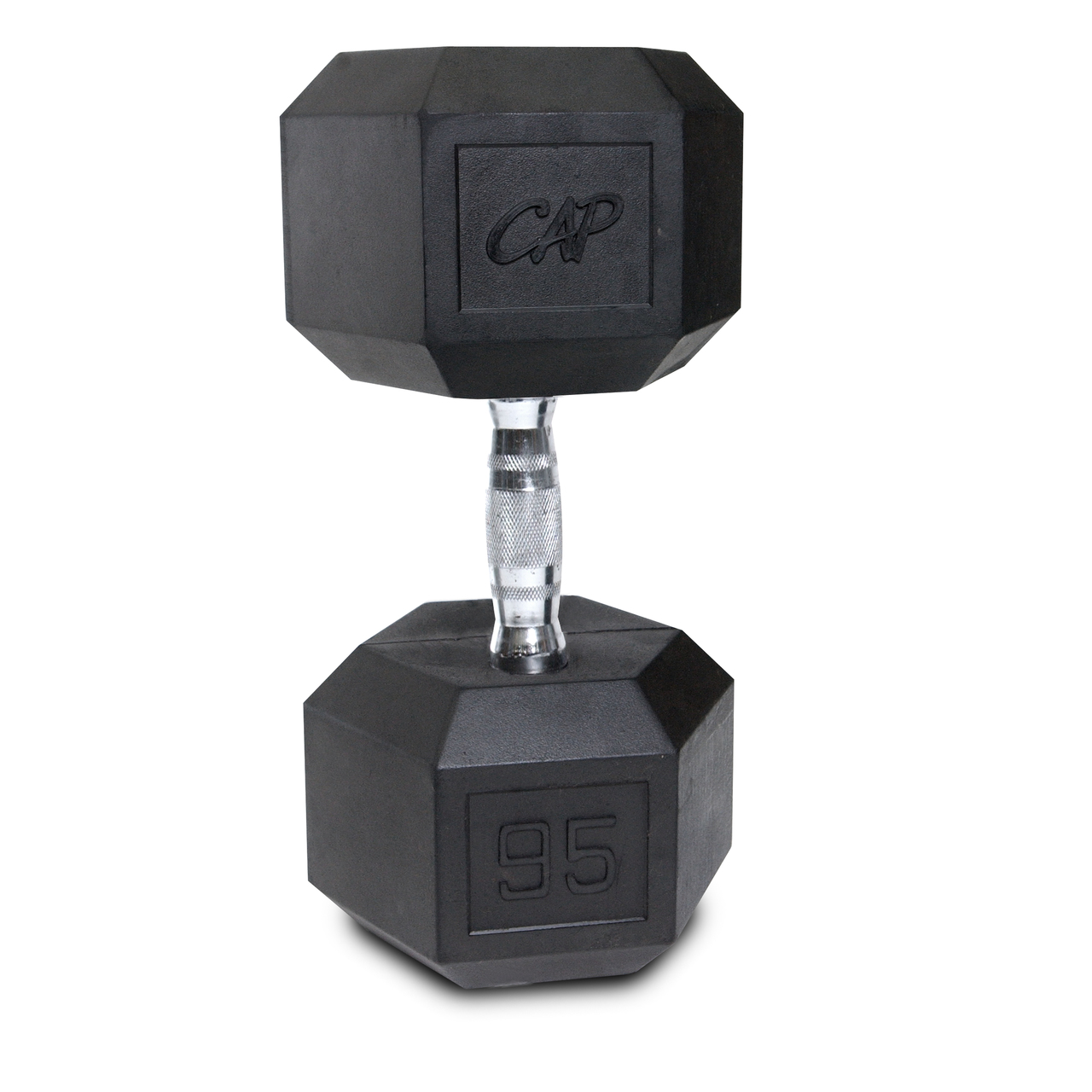 CAP RUBBER COATED HEX 95 LB DUMBBELL - Gyms To Go