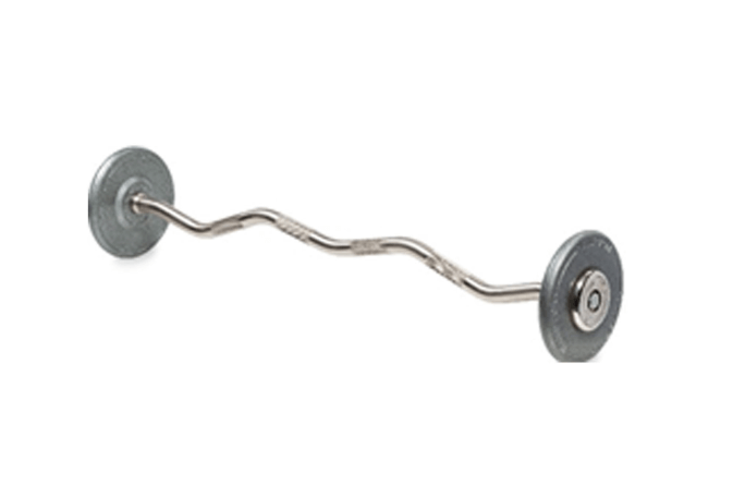 Buy Hampton Fixed Gray Curl Barbell Set | Gyms To Go